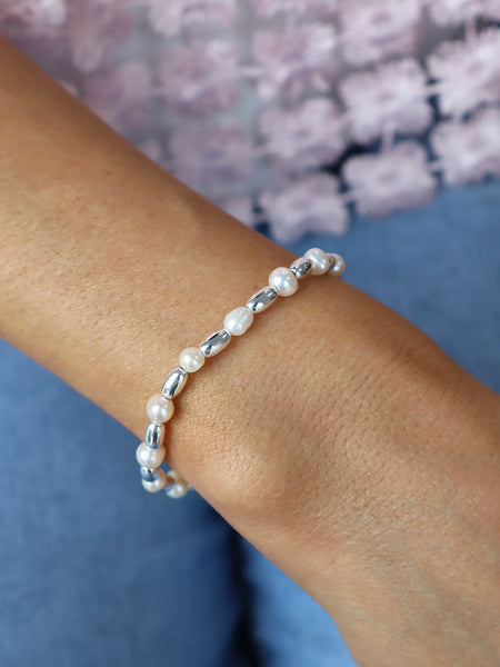 Pippa Pearl Maxi Orzo Bracelet – Quilla & Co